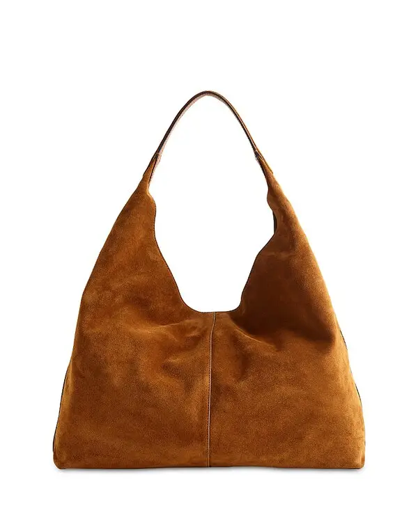 Madewell Mylie Large Suede Shoulder Bag - Russet