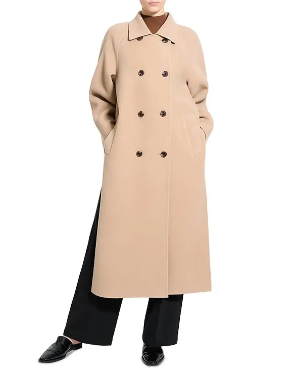 Theory Long Wool & Cashmere Coat - Palomino