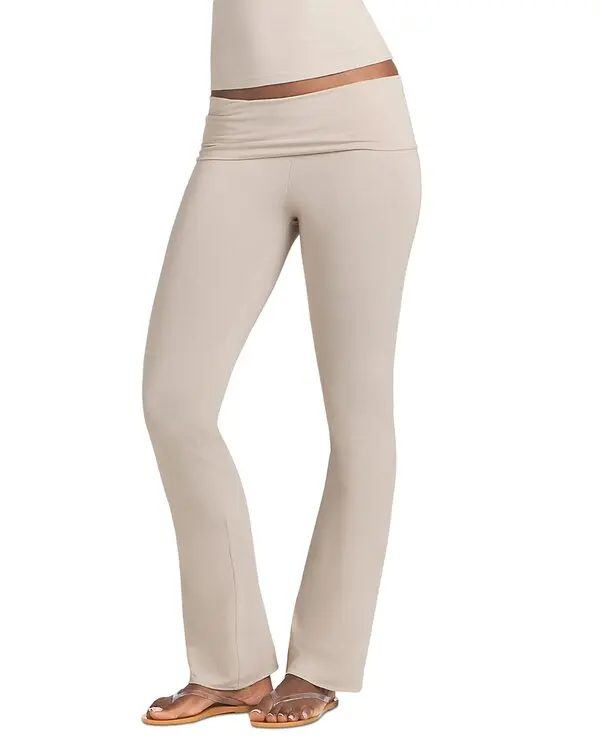 SKIMS Cotton Jersey Foldover Pants - Stone