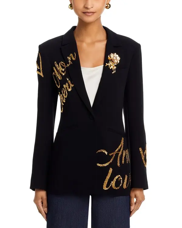 Cinq À Sept Graphic Sequined Blazer