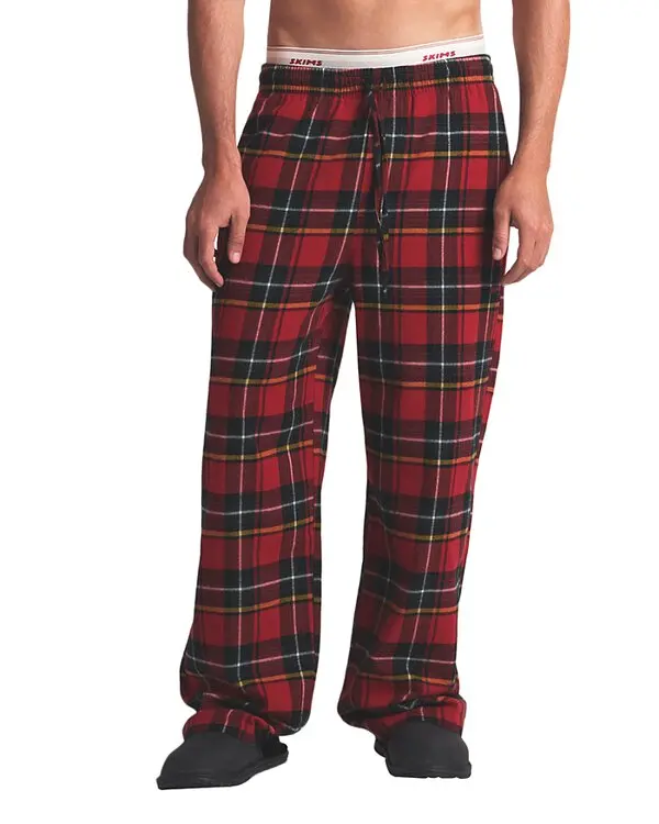 SKIMS Flannel Sleep Pants - Brick Red