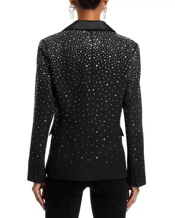 Aqua X Salvatore Rizza Crystal Embellished Blazer