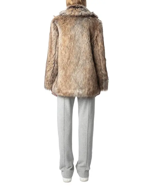 Zadig&Voltaire Faux Fur Coat - Naturel