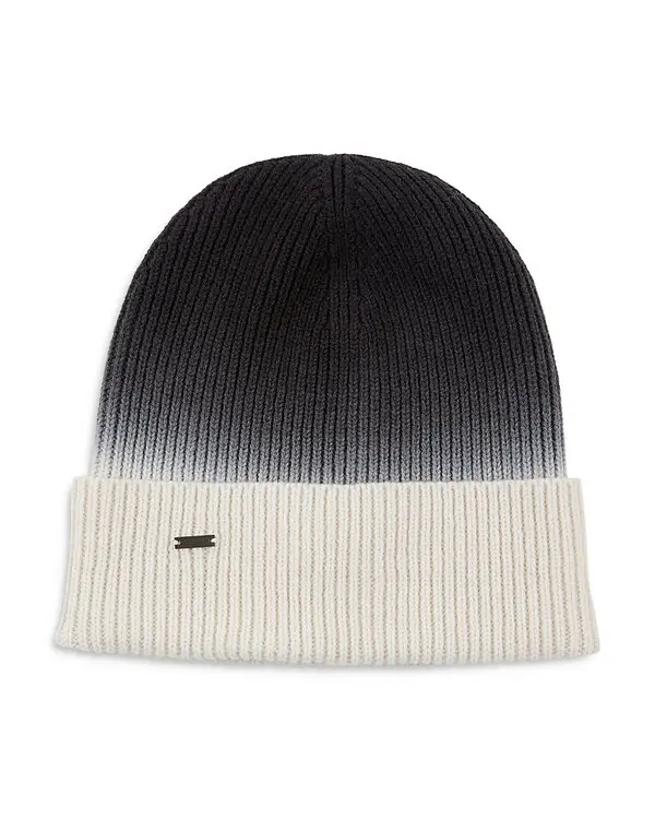 Eugenia Kim Frances Dip Dye Rib Knit Beanie - Black
