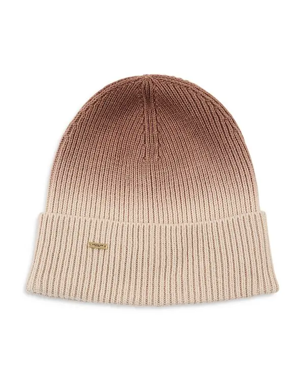 Eugenia Kim Frances Dip Dye Rib Knit Beanie - Camel