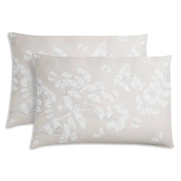 Michael Aram Butterfly Gingko Standard Shams, Set Of 2 - Stone And White