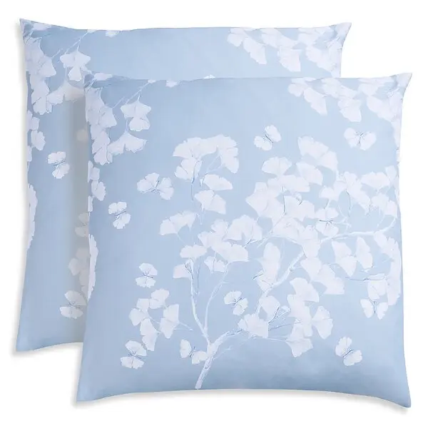 Michael Aram Butterfly Gingko Euro Shams, Set Of 2 - Sky And White
