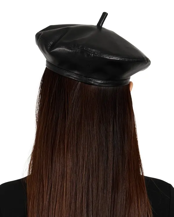 Eugenia Kim Carter Leather Beret - Black