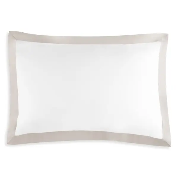 Michael Aram Long Staple Cotton King Pillowcase Set - Stone And White