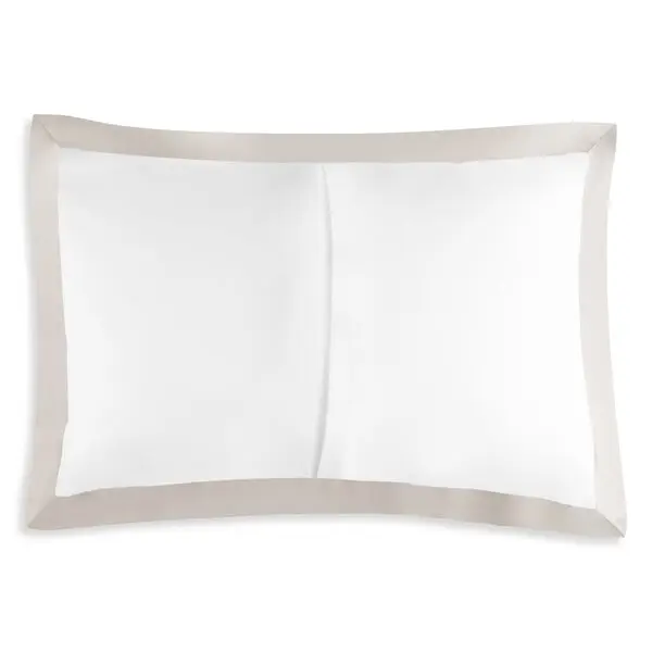 Michael Aram Long Staple Cotton King Pillowcase Set - Stone And White