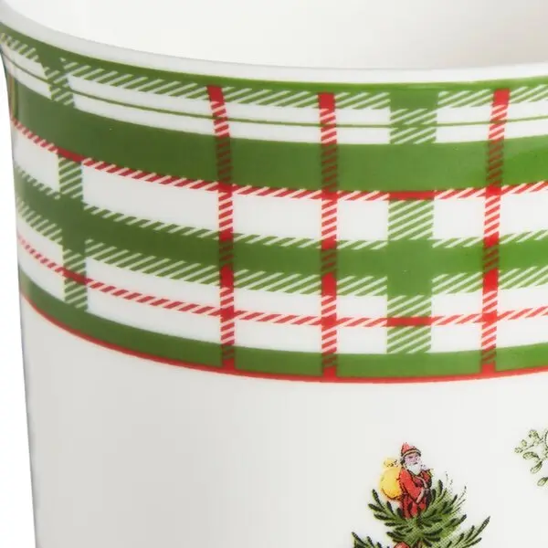 SPODE 5 Piece Christmas Tree Mug & Coaster Set