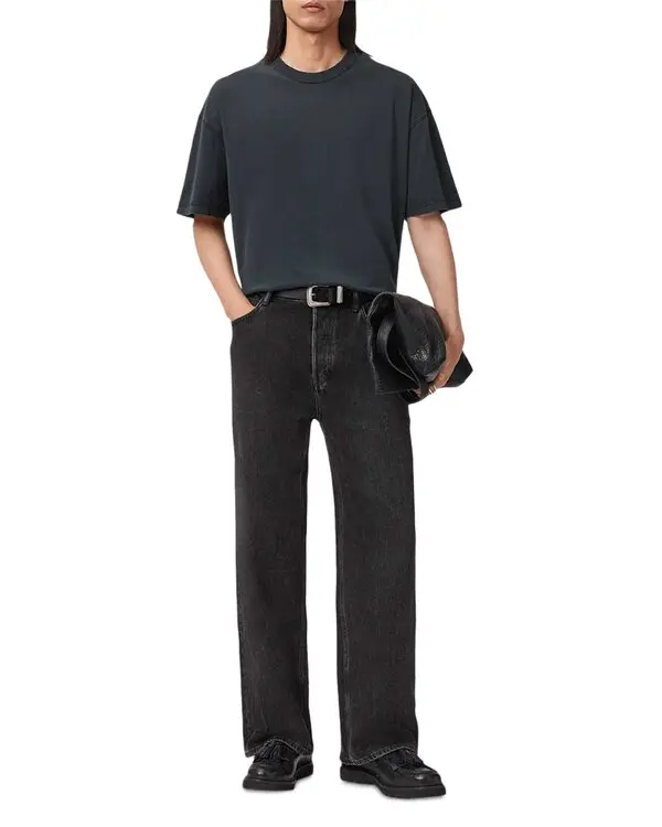 ALLSAINTS Cole Cropped Oversized Tee - Washed Black