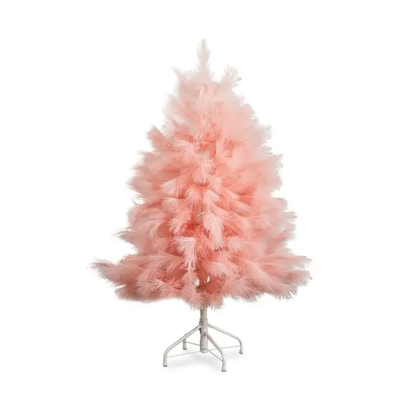 NEARLY NATURAL Artificial Pampas Grass 4' Christmas Tree - Pink