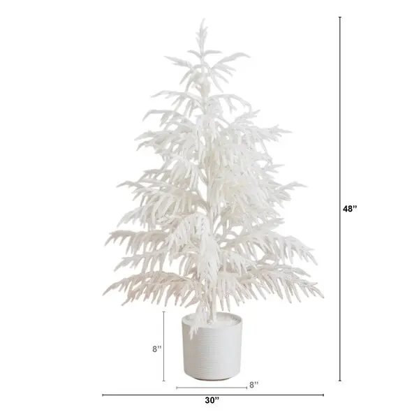 NEARLY NATURAL Artificial Real Touch Norfolk Island Pine 4' Christmas Tree With Natural Look