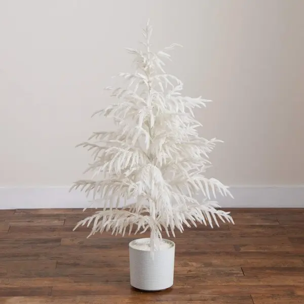NEARLY NATURAL Artificial Real Touch Norfolk Island Pine 4' Christmas Tree With Natural Look