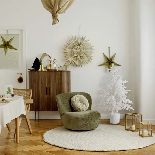 NEARLY NATURAL Artificial Real Touch Norfolk Island Pine 4' Christmas Tree With Natural Look