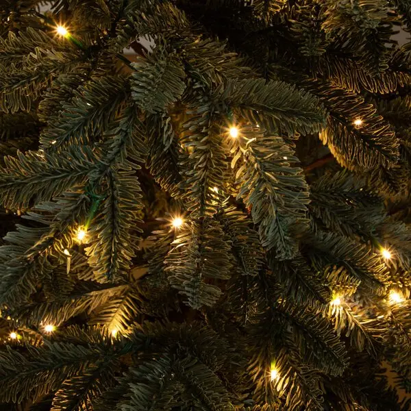NEARLY NATURAL Pre-lit Artificial Pine 6' Christmas Tree In Round Planter With Warm White Led Lights