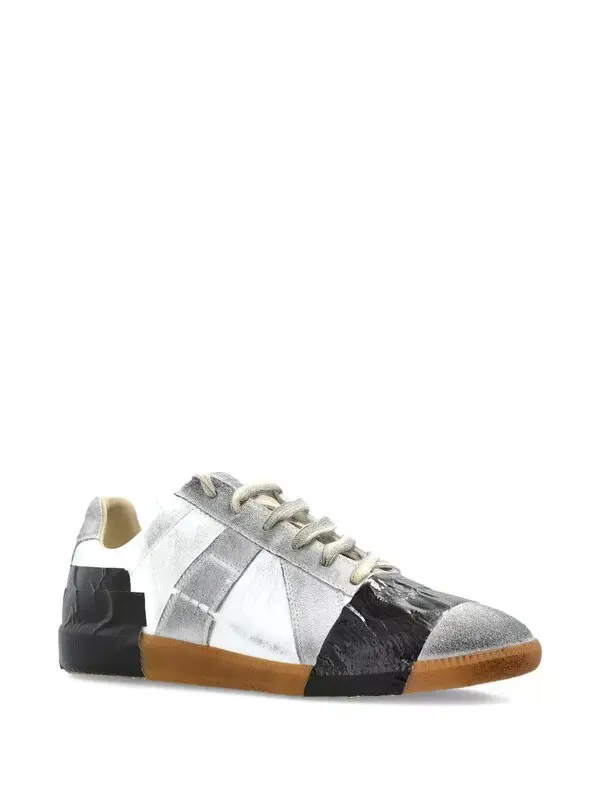 MAISON MARGIELA Panelled Lace-up Sneakers - White
