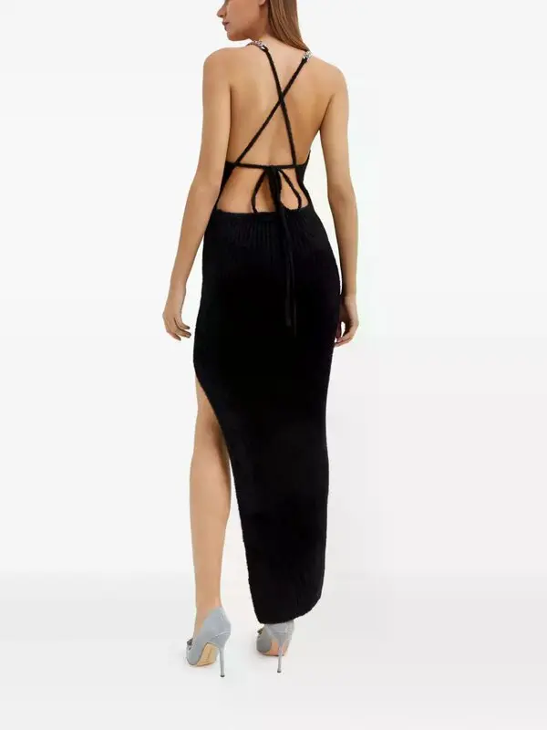 David Koma Chain-strap Asymmetric-hem Dress