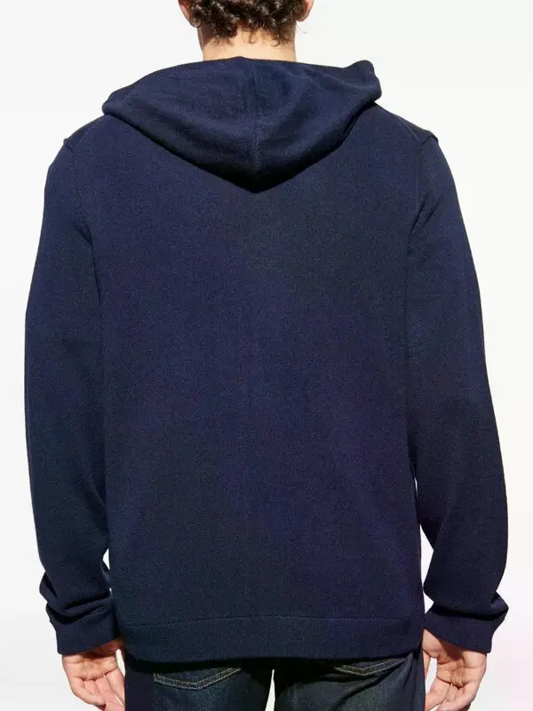 Zadig&Voltaire Logo Patch Zip-up Hoodie - Blue