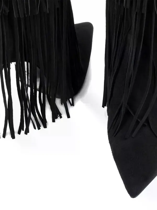 LE SILLA 120mm Andy Fringe Boots - Black