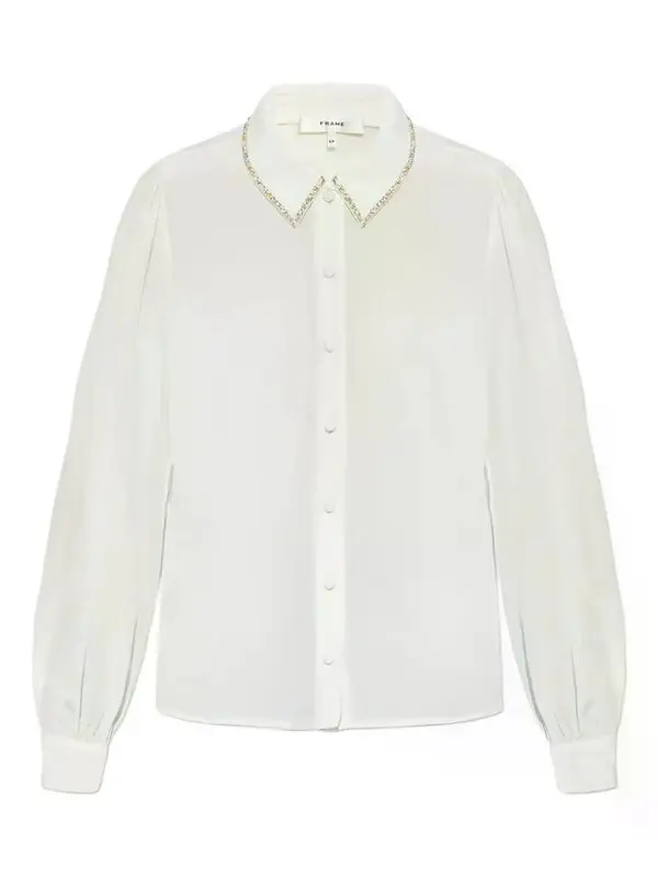 FRAME Embellished Collared Blouse