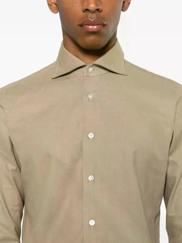 BORRIELLO NAPOLI Buttoned Cotton Shirt - Neutrals