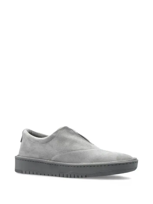 Giorgio Armani Leather Slip-on Sneakers