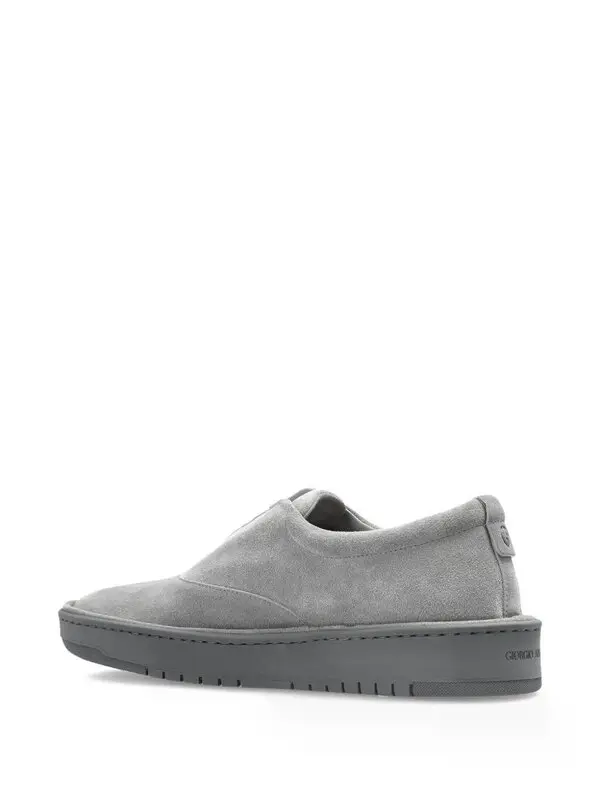 Giorgio Armani Leather Slip-on Sneakers