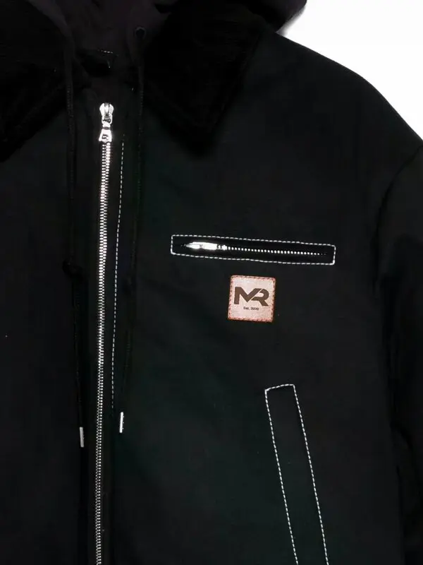 MERYLL ROGGE Hooded Jacket With Contrast Stitching - Blue