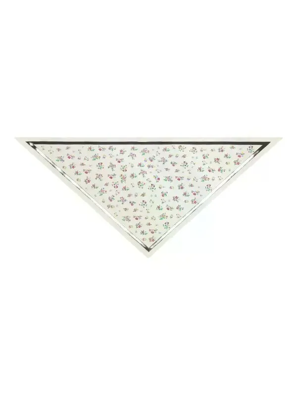 Tory Burch Floral Triangle Scarf - Neutrals
