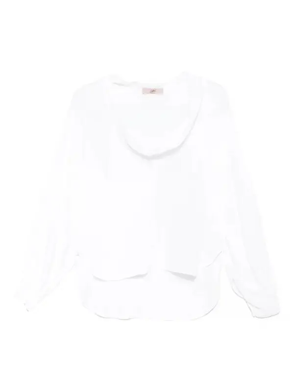 CARLA G. Shawl-neck Blouse