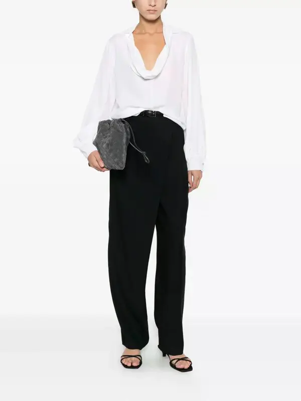 CARLA G. Shawl-neck Blouse