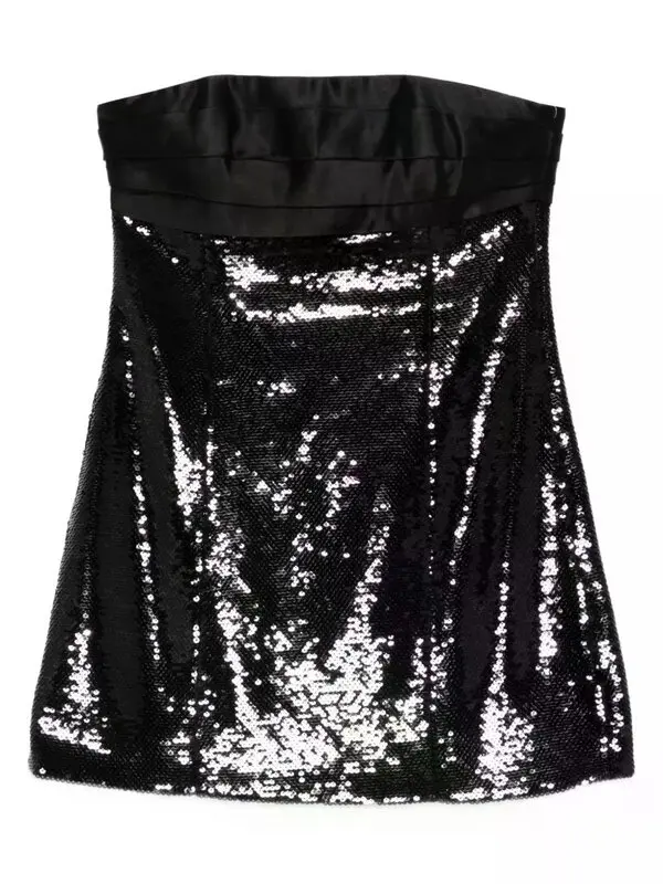 Retrofete Chentari Sequin Strapless Mini Dress