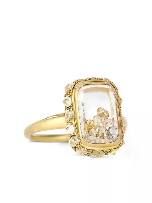 Moritz Glik 18k Yellow Antique Diamond Ring - Gold