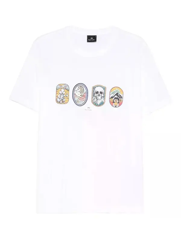 Paul Smith Graphic -rint T-shirt - White
