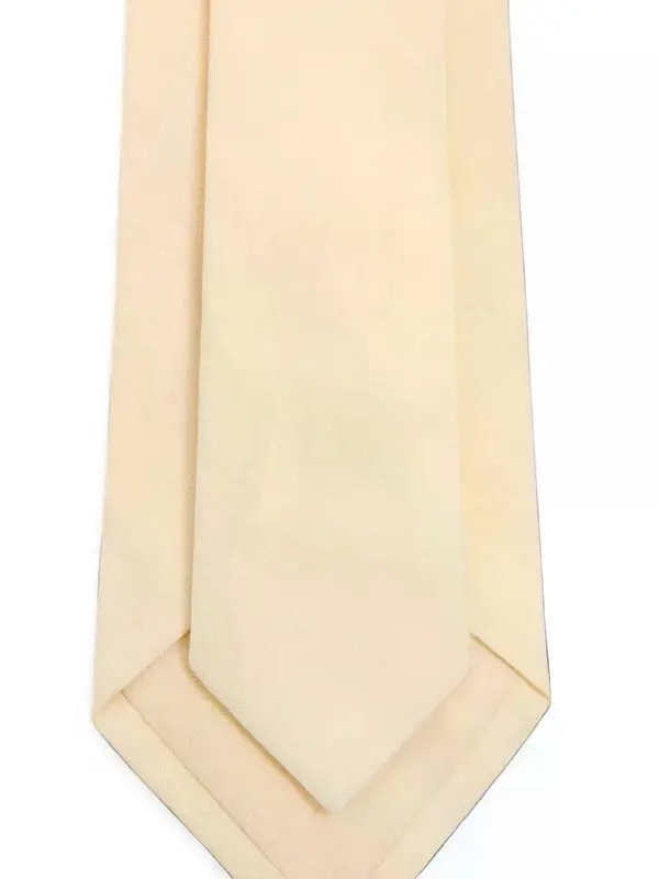 Valentino Garavani Silk Vlogo Plaque Neck Tie - Yellow