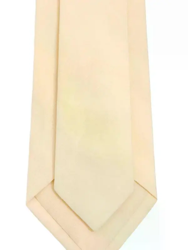 Valentino Garavani Silk Vlogo Plaque Neck Tie - Yellow