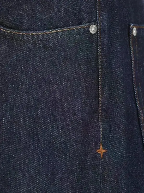 Stone Island Star-motif Jeans - Vj201 Blue Rinse