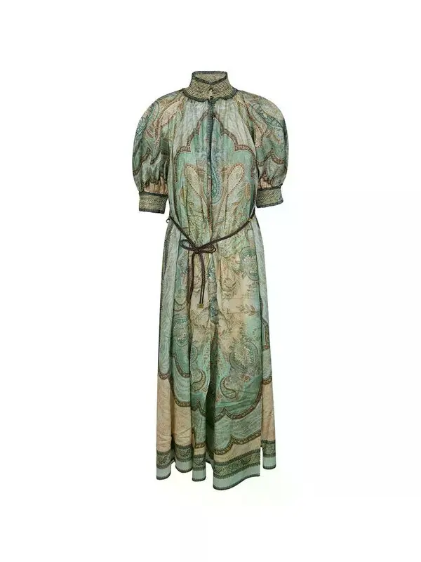 Zimmermann Wanderlust Billow Midi Dress - Green