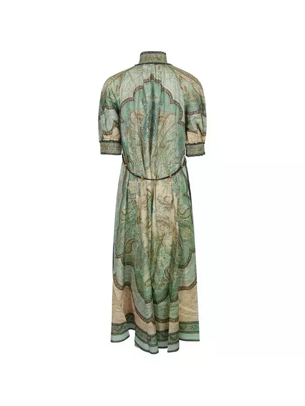 Zimmermann Wanderlust Billow Midi Dress - Green