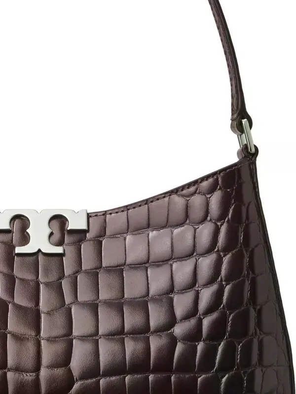 Tory Burch Eleanor Croc-embossed Shoulder Bag - Brown