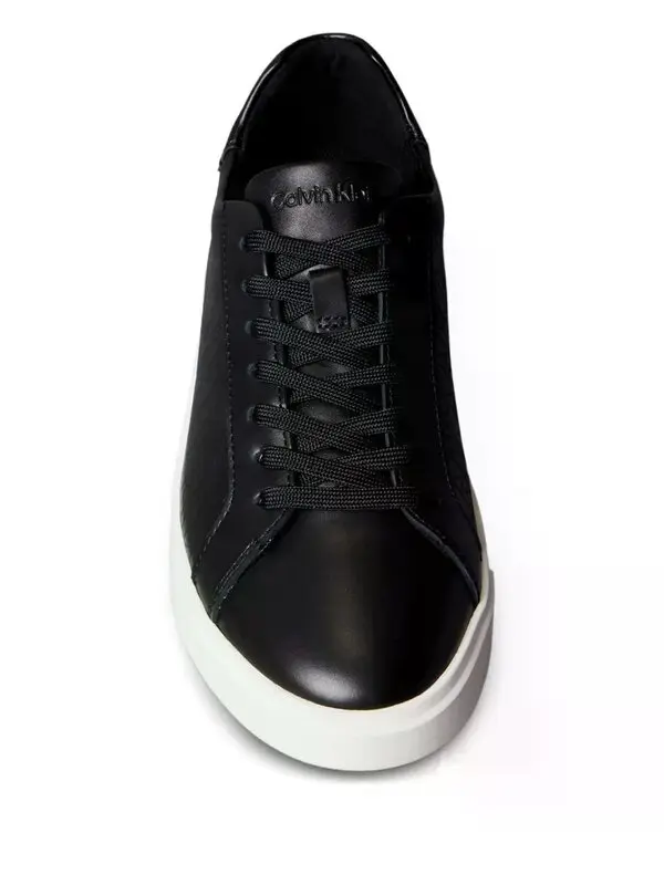 Calvin Klein Logo-debossed Leather Sneakers