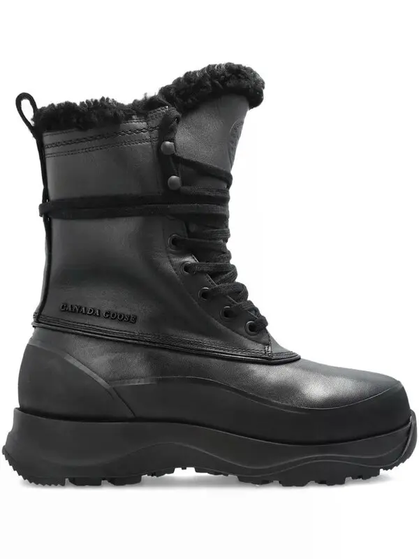 Canada Goose Fur-trim Lace-up Boots