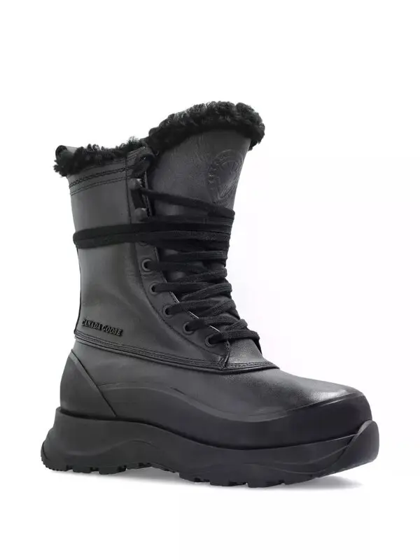 Canada Goose Fur-trim Lace-up Boots