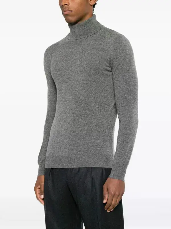 KANGRA Long-sleeve Roll-neck Sweater - Grey