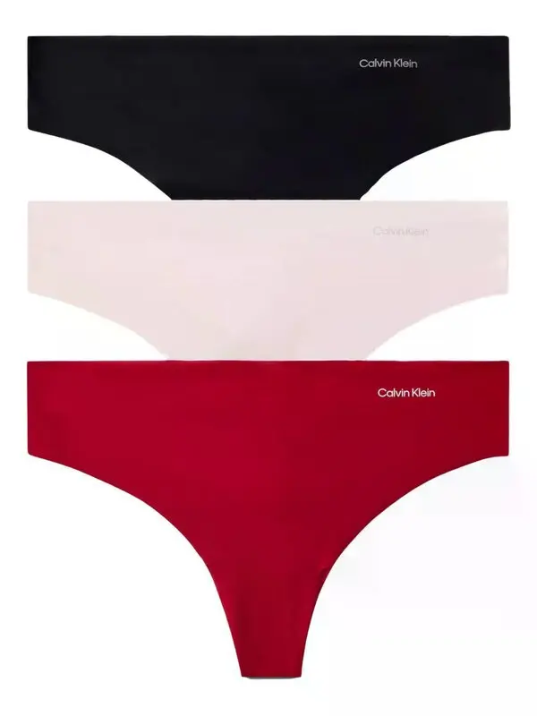 Calvin Klein Logo-print Thongs - Red
