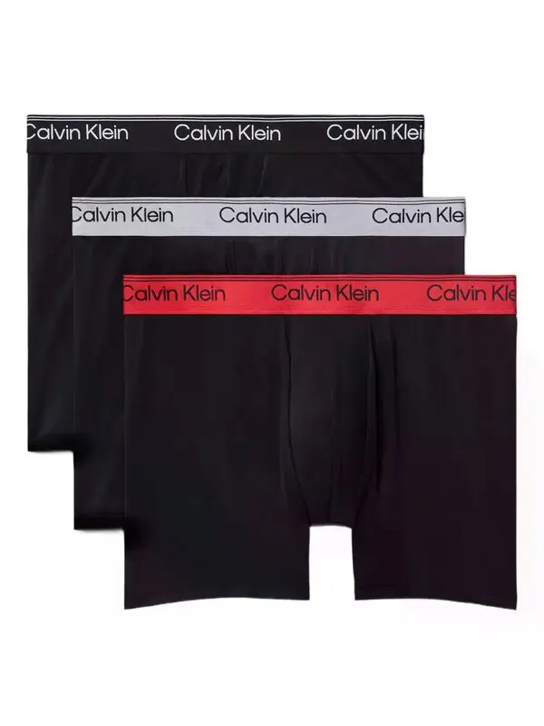Calvin Klein Logo-waistband Boxers - Black