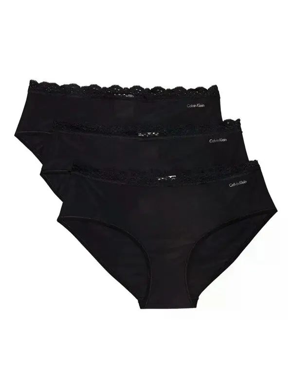 Calvin Klein Lace-trim Briefs - Black