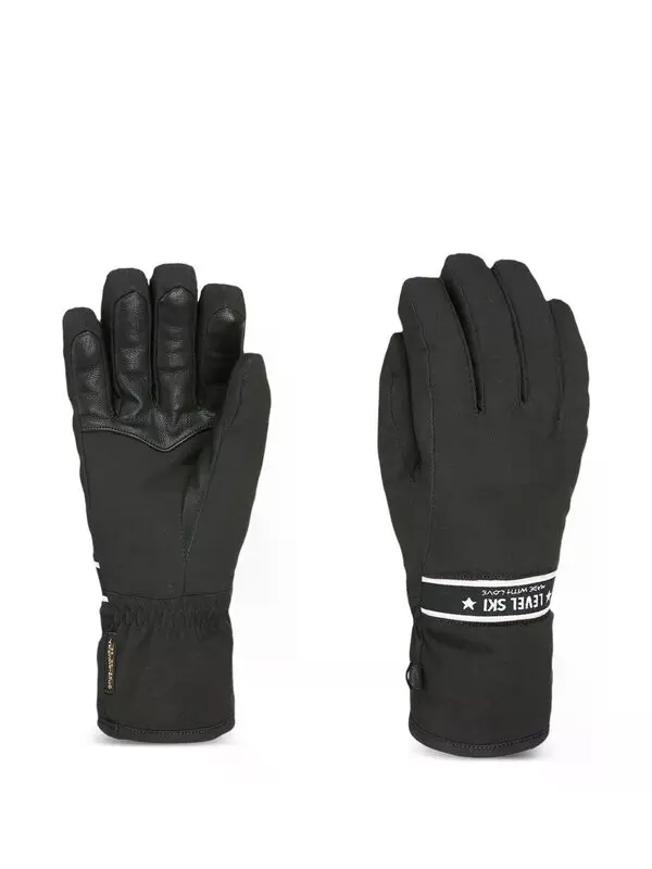 LEVEL Logo-detailing Gloves - Black